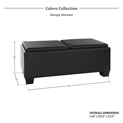 Lexicon Calero Storage Cocktail Ottoman, Espresso