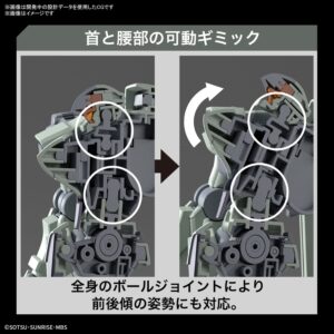 Bandai Spirits HG Mobile Suit Gundam Mercury Witch Zawart, 1/144 Scale, Color-Coded Plastic Model, Gray