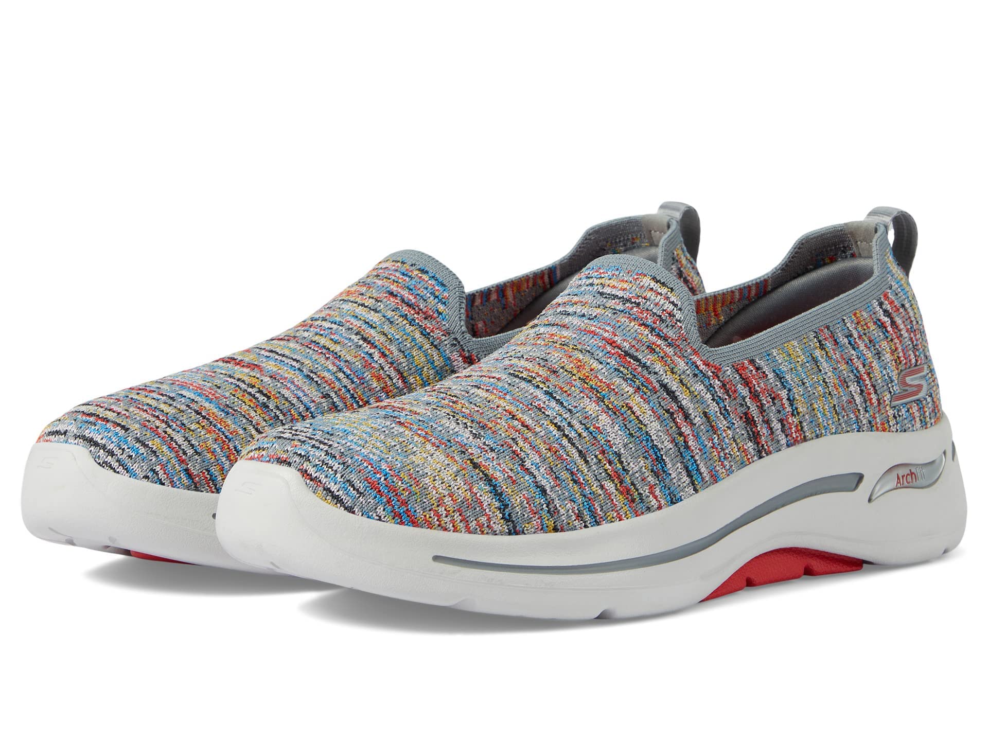 Skechers Go Walk Arch Fit Multicolored Knit Gray/Multi 7 B (M)