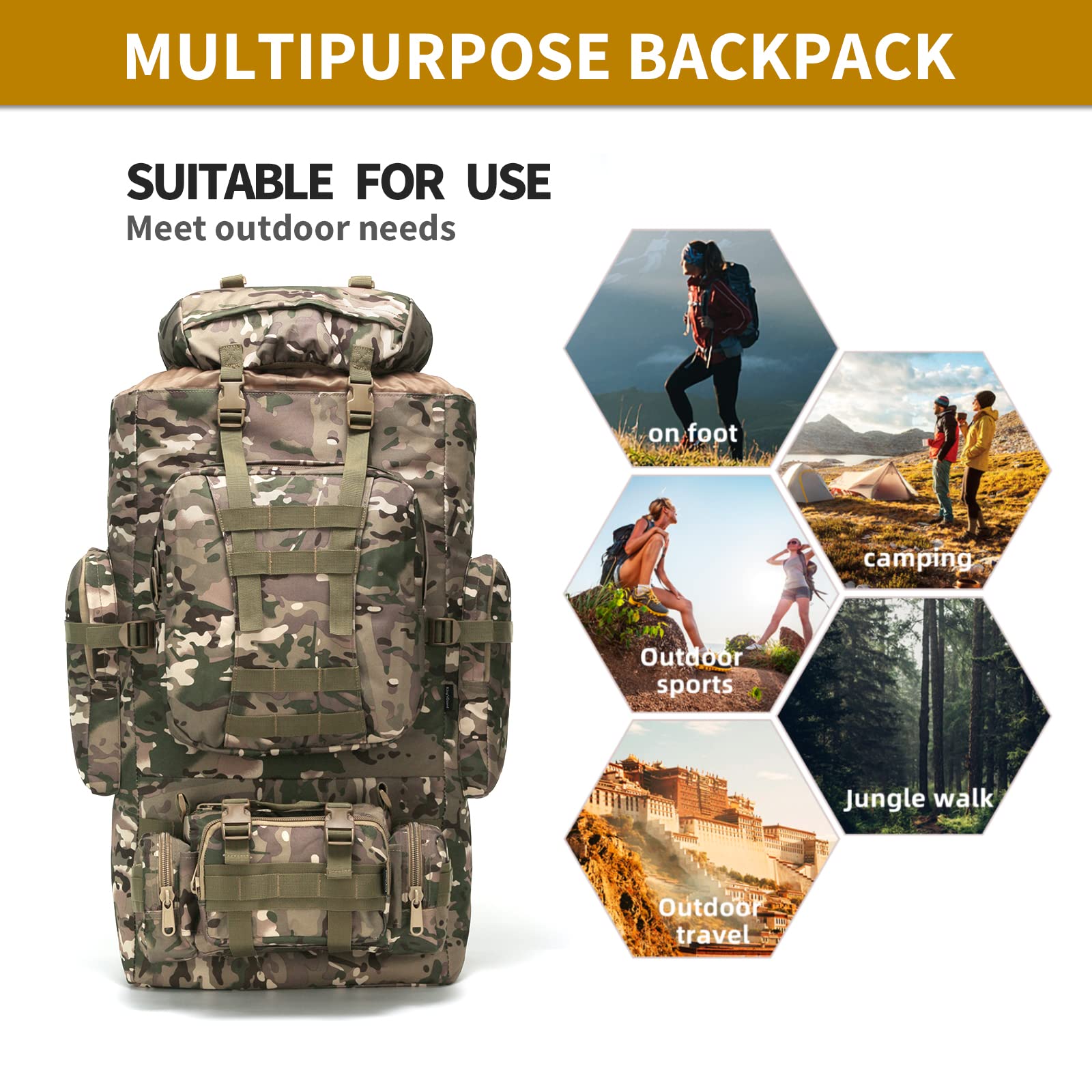 Tianya Outdoor Military Tactical Backpack Molle Assault Backpack Mountaineering Backpack Outdoor Sports Backpack