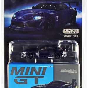 HKS GR Supra (A90) Downshift Blue Metallic Limited Edition to 3600 Pieces Worldwide 1/64 Diecast Model Car by True Scale Miniatures MGT00368