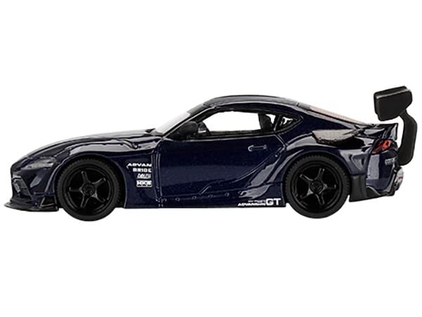 HKS GR Supra (A90) Downshift Blue Metallic Limited Edition to 3600 Pieces Worldwide 1/64 Diecast Model Car by True Scale Miniatures MGT00368