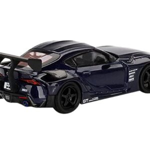 HKS GR Supra (A90) Downshift Blue Metallic Limited Edition to 3600 Pieces Worldwide 1/64 Diecast Model Car by True Scale Miniatures MGT00368