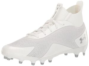 under armour women's glory 2 mc, (100) white/white/metallic silver, 8, us