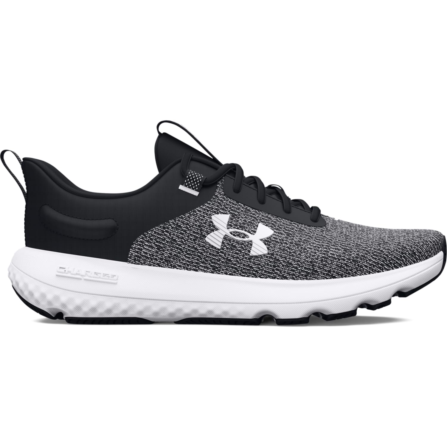 Under Armour Women's Charged Revitalize, (001) Black/Black/White, 8.5, US