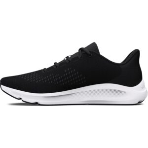 under armour women's charged pursuit 3 big logo, (001) black/black/white, 9, us