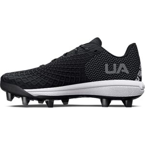 under armour women's glyde 2.0 mt tpu, (001) black/black/metallic silver, 8, us