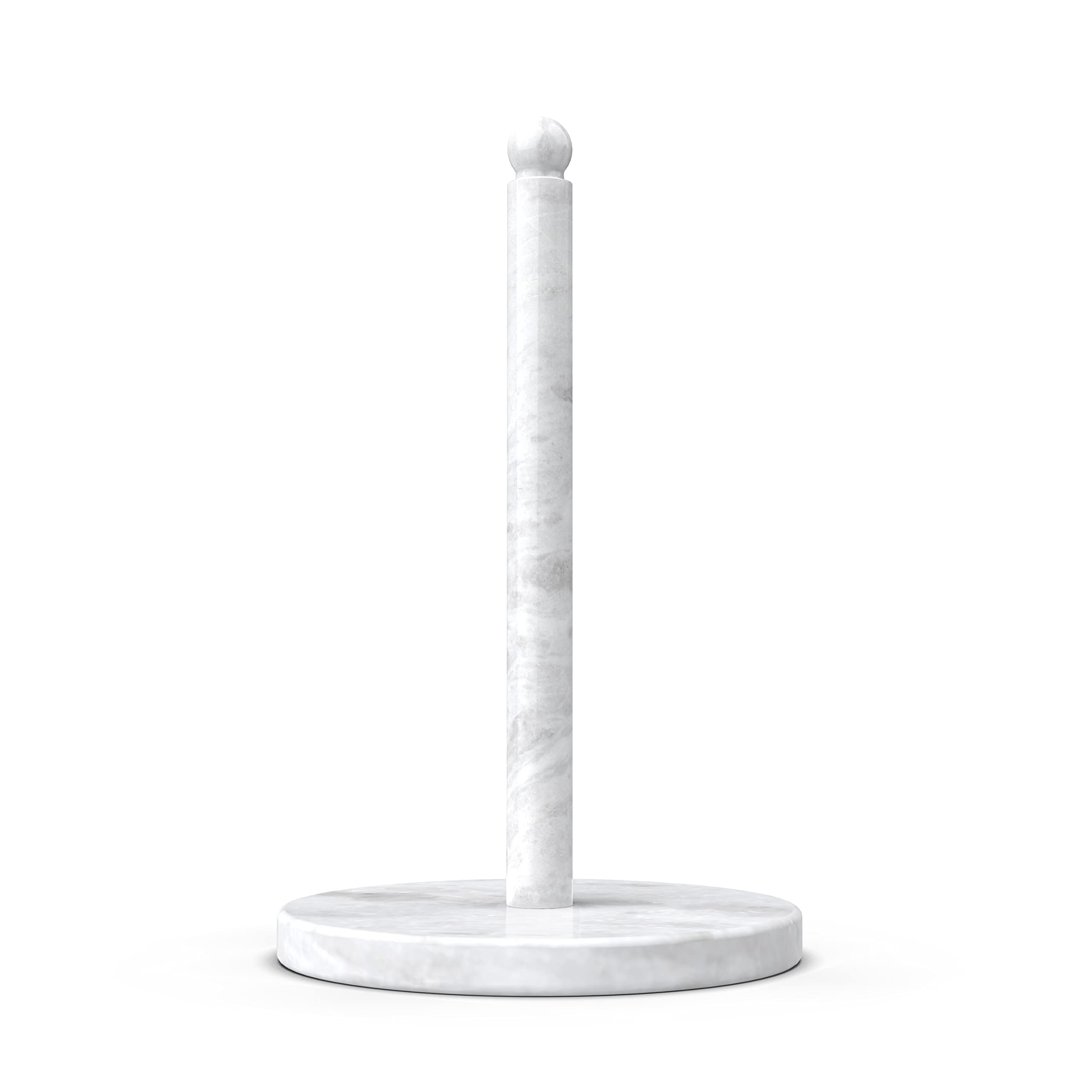 Koville African Natural Marble Paper Towel Holder Countertop, Genuine Stone Paper Towel Holder Stand for Kitchen Storage, for Standard or Jumbo-Sized Rolls(Namib Fantasy)