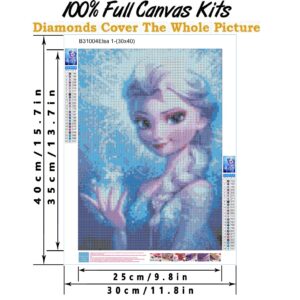 DIY 5D Diamond Painting Kits for Adults Ice Aisa Full Drill Diamond for Adults, Cartoon Diamond Painting Arts for Adults, Painting Rhinestone Embroidery Pictures, Ice, 16x12inch