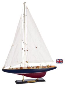 sailingstory wooden sailboat model ship sailboat decor yacht endeavour 1/100 scale 1934 america's cup replica