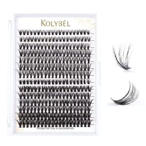 lash clusters kolybel individual lashes 30d+40d 10-16mix clusters false eyelash d curl diy clusters 280pcs lash extensions makeup individual diy eyelash extensions at home (30d+40d,d-10-16mix)