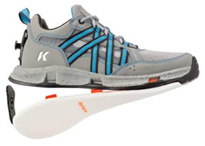 korkers women's all axis shoe - all terrain warm weather performance water shoe - included interchangeable felt sole/size 8