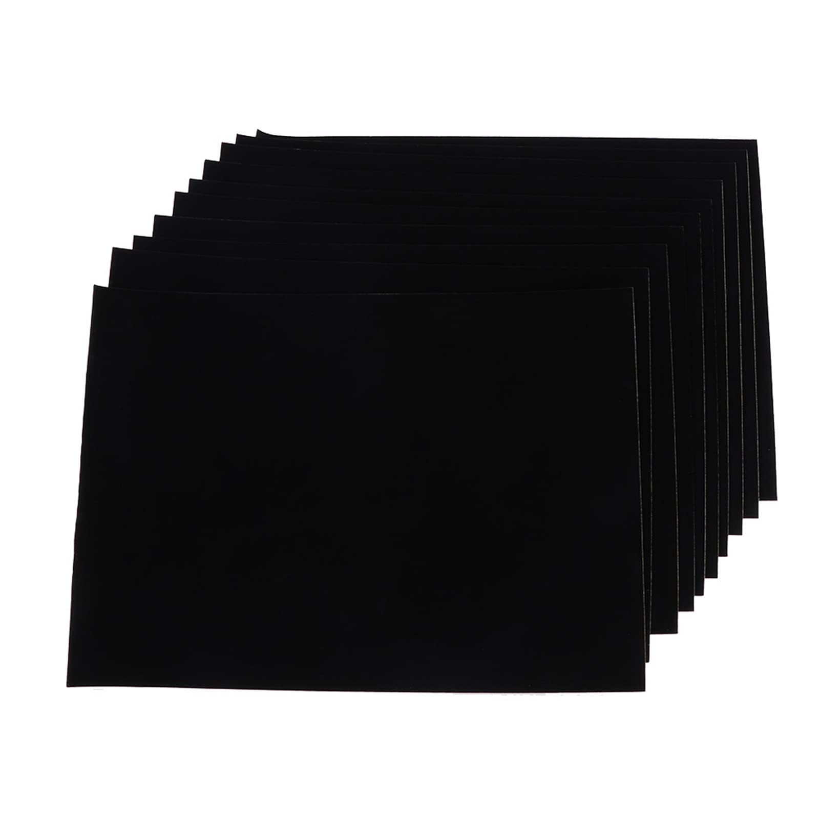 Adhesive Sheet Black Adhesive Back Sheet, 10Pcs Jewelry Box Lint Lining Sticky Flocked Cloth, 11 x 8.3 Inch Self Adhesive Felt Fabric Jewelry Box Felt Liner, DIY Black Fabric Sticky for Jewelry Watch