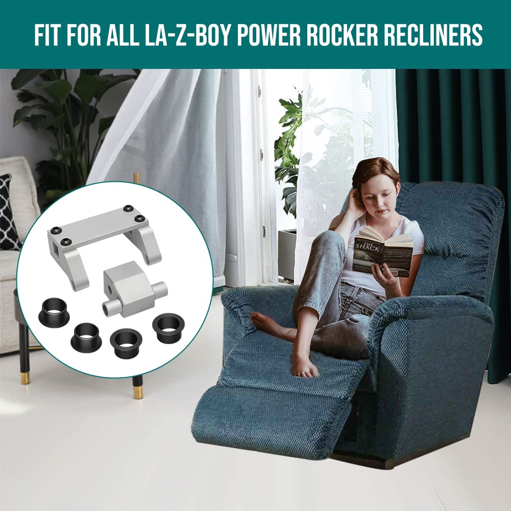 Foruly for La-Z-Boy Recliner Replacement Parts, Including Metal Drive Toggle & Clevis Mount, 4 Elastic Wear Bushings Quick Install Restoration for La Z Bboy Lazy Boy LazyBoy Power Recliner