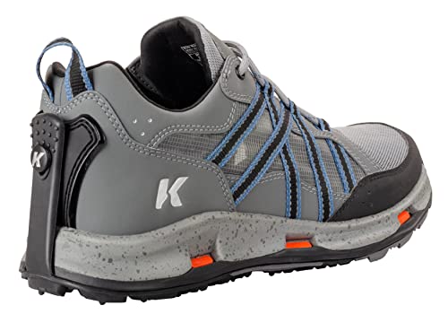 Korkers Men's All Axis Shoe - All Terrain Warm Weather Performance Water Shoe - Included Interchangeable TrailTrac Sole/Size 12