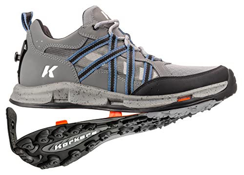 Korkers Men's All Axis Shoe - All Terrain Warm Weather Performance Water Shoe - Included Interchangeable TrailTrac Sole/Size 12