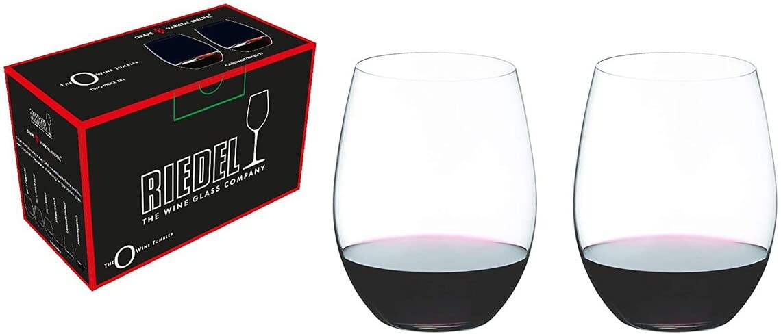 Riedel Personalized O Cabernet/Merlot Wine Tumblers, Set of 2 Custom Engraved Crystal Stemless Wine Glasses for Cabernet, Merlot, Bordeaux, St. Emilion and More