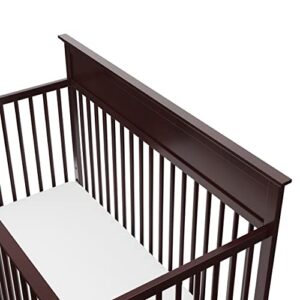 Storkcraft Carmel 5-in-1 Convertible Crib (Espresso) - GREENGUARD Gold Certified, Converts to Toddler Bed & Full-Size Bed, Fits Standard Full-Size Crib Mattress, 4 Adjustable Mattress Heights