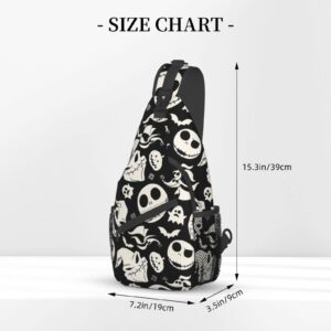 Lufcveq Crossbody Bags For Women/Men Skull Sling Bag Outdoor Casual Fashion Chest Bags