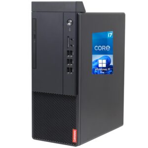 lenovo v50t desktop tower, intel i7-10700, 32gb ram 1tb nvme ssd, hdmi, vga port, dvd, card reader, ac wi-fi, bluetooth – windows 11 pro