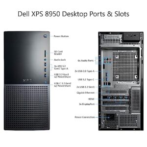 Dell XPS 8950 Desktop Computer - 12th Gen Intel Core i7-12700 up to 4.9 GHz CPU, 24GB DDR5 RAM, 256GB NVMe SSD + 1TB HDD, GeForce RTX 3060Ti 8GB GPU, Killer Wi-Fi 6, Windows 11 Home