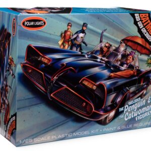 Polar Lights 1966 Batmobile w/Catwoman & Penguin Figures 1:25 Scale Model Kit