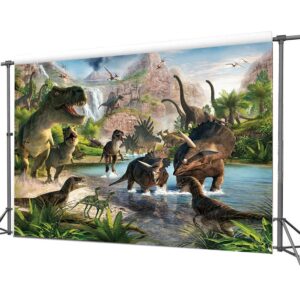 CYLYH 7x5ft Dinosaur Photo Backdrop Dinosaur Park Theme Backdrop Dinosaur Photography Background for Boy Girl Birthday Party Banner Newborn Baby Shower Decoration Photo D596