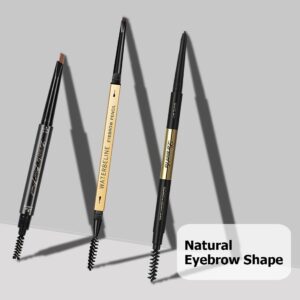 3 Different Eyebrow Pencils,Creates Natural Looking Brows Easily And Lastes All Day,4-in-1:Eyebrow Pencil *3; Eyebrow Brush *1,Dark Brown #-927019