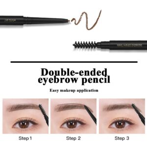 3 Different Eyebrow Pencils,Creates Natural Looking Brows Easily And Lastes All Day,4-in-1:Eyebrow Pencil *3; Eyebrow Brush *1,Dark Brown #-927019