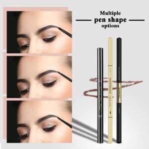 3 Different Eyebrow Pencils,Creates Natural Looking Brows Easily And Lastes All Day,4-in-1:Eyebrow Pencil *3; Eyebrow Brush *1,Dark Brown #-927019