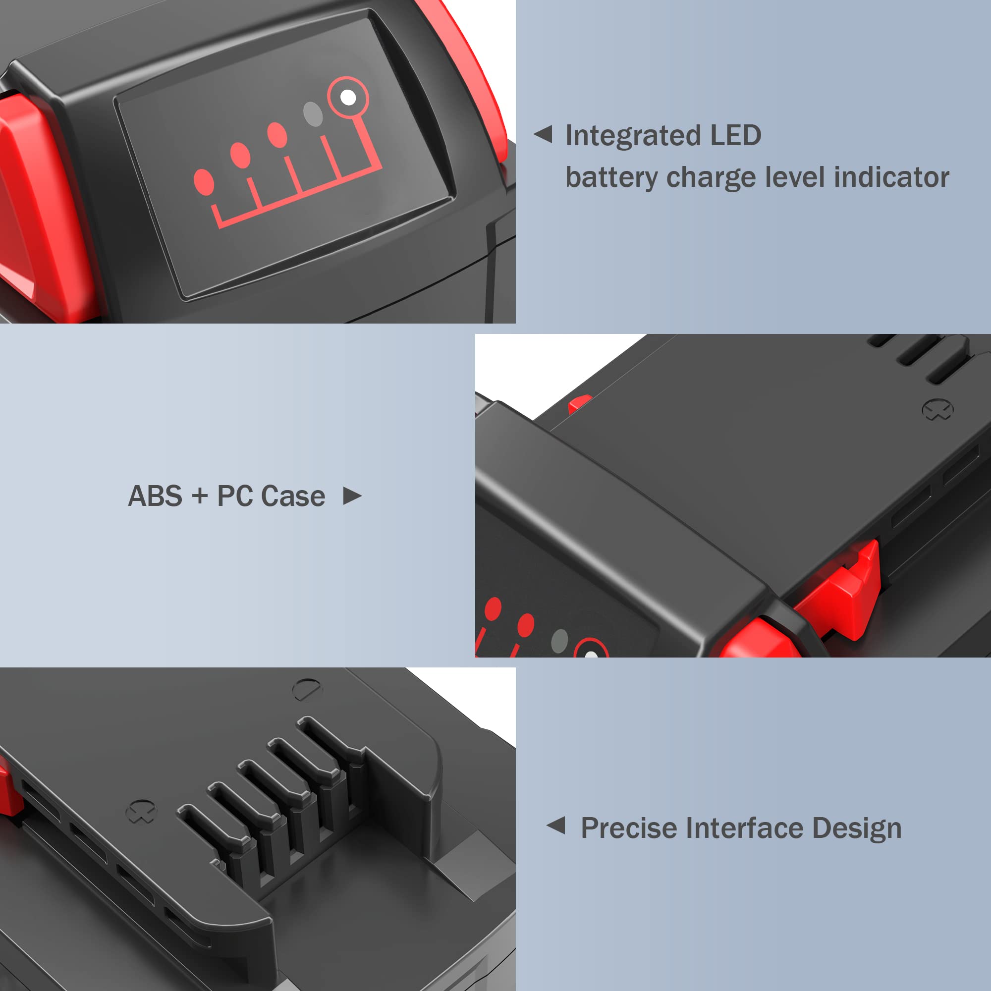 New Replacement Milwaukee M18 Battery Pack High Output 6.0Ah 18V for Milwaukee M18 Batteries Lithium 48-11-1862 48-11-1852 48-11-1850 48-11-1840 48-11-1822 48-11-1828 48-11-1815 Battery Pack (2-Pack)