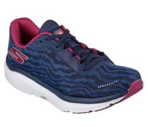 skechers women's go run ride 10 navy/pink 6 b