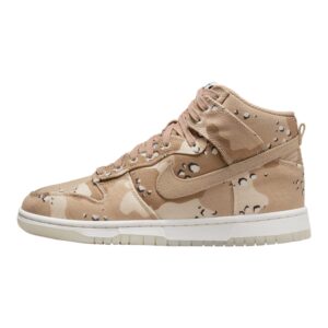 nike women's dunk high shoe, hemp/light soft pink-sail-velv, 9.5