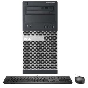 dell tower computer gaming pc, geforce gtx 1650 4gb gddr5 [ intel core i7 processor, 16gb ram, 1tb ssd, hdmi, wi-fi] keyboard & mouse, usb bluetooth, windows 10 (renewed), black