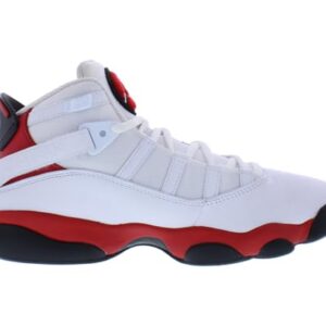 Jordan Men's 6 Rings Basketball 322992-012 Shoes, White/Black-university Red, 9.5