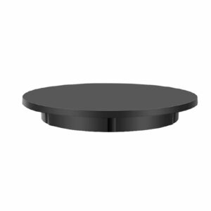 Round Electric Motorized 360 Degree Rotating Display Stand, Round Dining Table Swivel Large Tabletop Serving Plate Transparent Rotating Tray with Silent Bearing Centerpieces