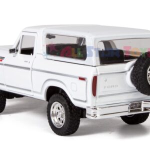 1978 Ford Bronco 1:24 Diecast Model Car White SUV SUT Truck Motormax All Star Toys Exclusive 79371