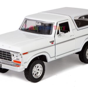 1978 Ford Bronco 1:24 Diecast Model Car White SUV SUT Truck Motormax All Star Toys Exclusive 79371