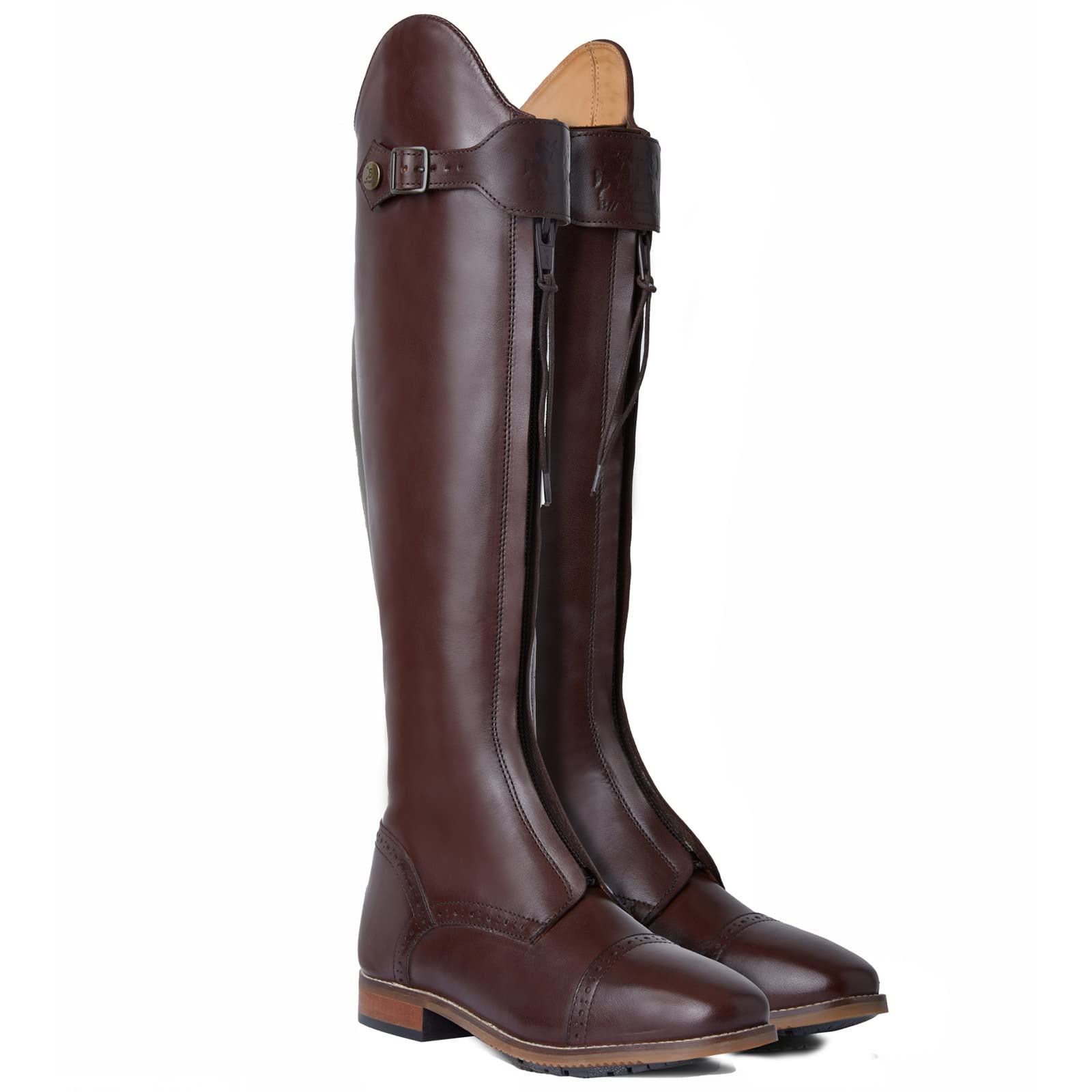 HORZE B Vertigo Canopus Front Zip Tall Boots - Dark Brown - 9.5