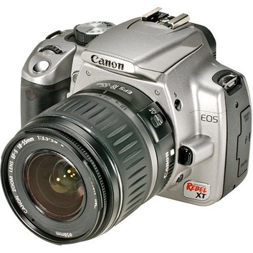 Canon Digital Rebel XT DSLR Camera with EF-S 18-55mm f/3.5-5.6 Lens (Silver-OLD MODEL) (Renewed)