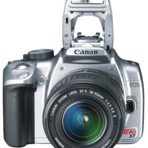 Canon Digital Rebel XT DSLR Camera with EF-S 18-55mm f/3.5-5.6 Lens (Silver-OLD MODEL) (Renewed)