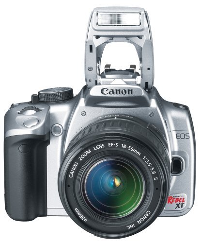 Canon Digital Rebel XT DSLR Camera with EF-S 18-55mm f/3.5-5.6 Lens (Silver-OLD MODEL) (Renewed)