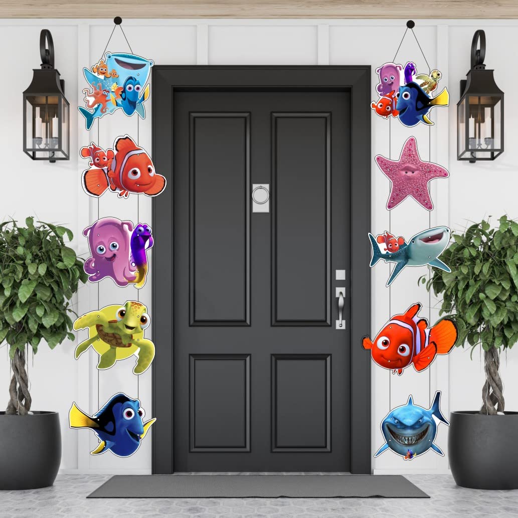 Finding Nemo Porch Sign Door Hanging Banner, Finding Dory Birthday Party Supplies for Finding Nemo Party Decorations