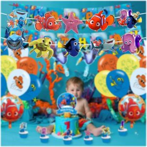 Finding Nemo Porch Sign Door Hanging Banner, Finding Dory Birthday Party Supplies for Finding Nemo Party Decorations