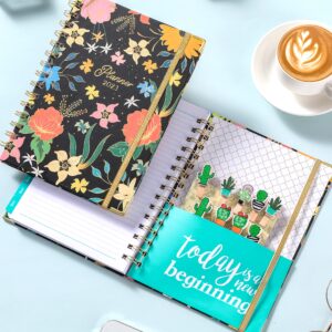 2023 Planner - Planner/Calendar 2023, Jan.2023 - Dec.2023, 2023 Planner Weekly & Monthly with Tabs, 6.3" x 8.4", Hardcover + Back Pocket + Twin-Wire Binding, Daily Organizer - Colorful Floral