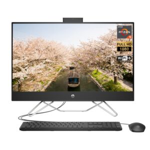 hp 27 all-in-one desktop, 27" fhd display, amd ryzen 5 5625u, 32gb ram, 1tb ssd + 2tb hdd, pop-up webcam, rj45, hdmi, bluetooth, wi-fi 6, wired kb & mouse, windows 11 home, black