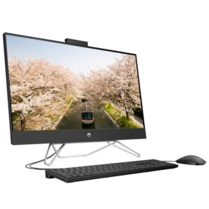 HP 27 All-in-One Desktop, 27" FHD Display, AMD Ryzen 5 5625U, 32GB RAM, 1TB SSD + 2TB HDD, Pop-up Webcam, RJ45, HDMI, Bluetooth, Wi-Fi 6, Wired KB & Mouse, Windows 11 Home, Black