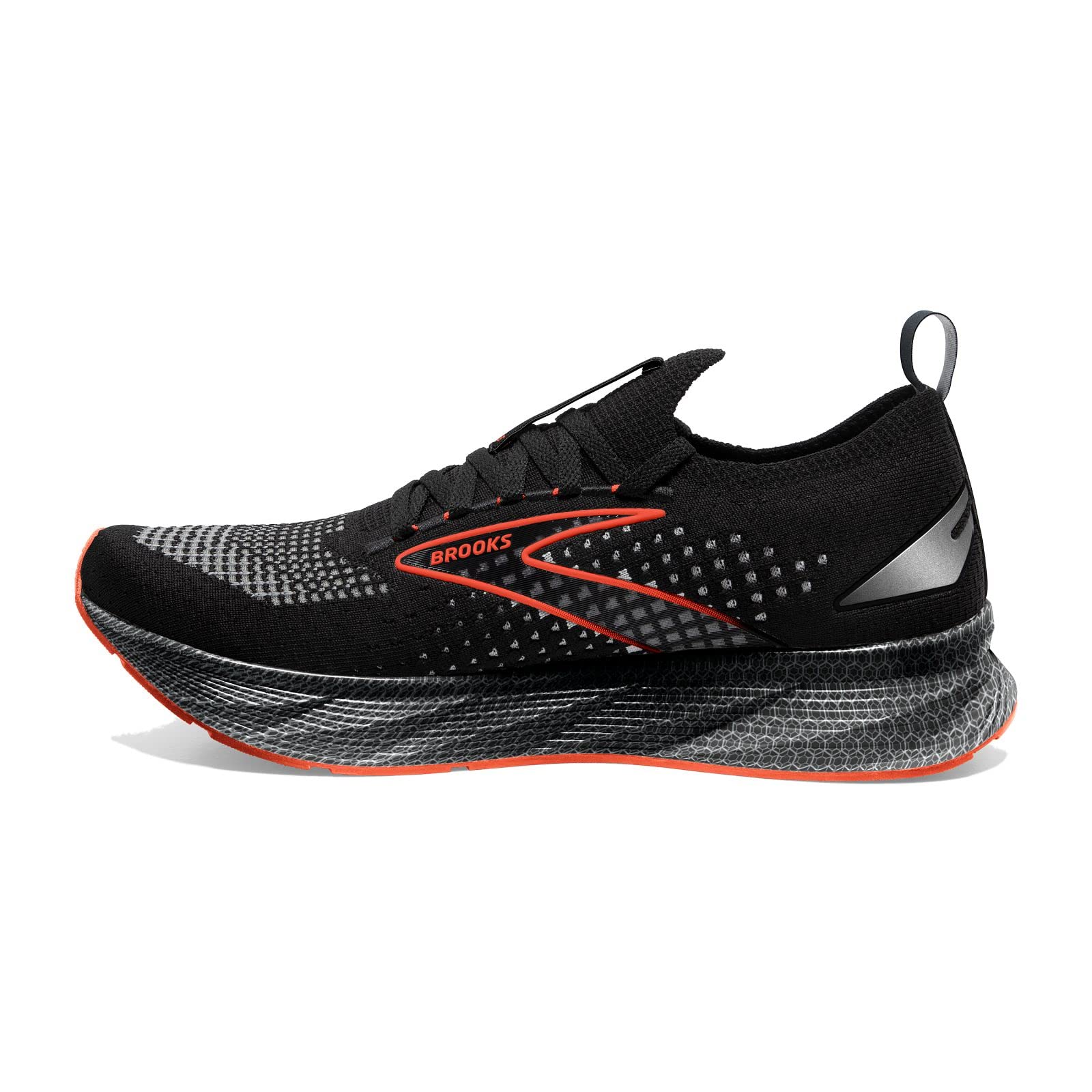 Brooks Men’s Levitate Stealthfit 6 Neutral Running Shoe - Black/Spicy Orange - 10.5 Medium