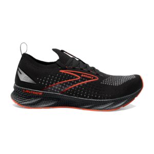 Brooks Men’s Levitate Stealthfit 6 Neutral Running Shoe - Black/Spicy Orange - 10.5 Medium