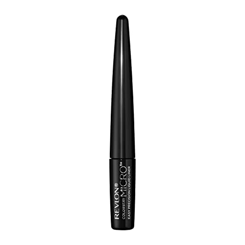 REVLON ColorStay Micro Easy Precision Liquid Eyeliner, Waterproof, Smudgeproof, Longwearing with Micro Felt Tip, 301 Blackout, 0.057 fl. oz